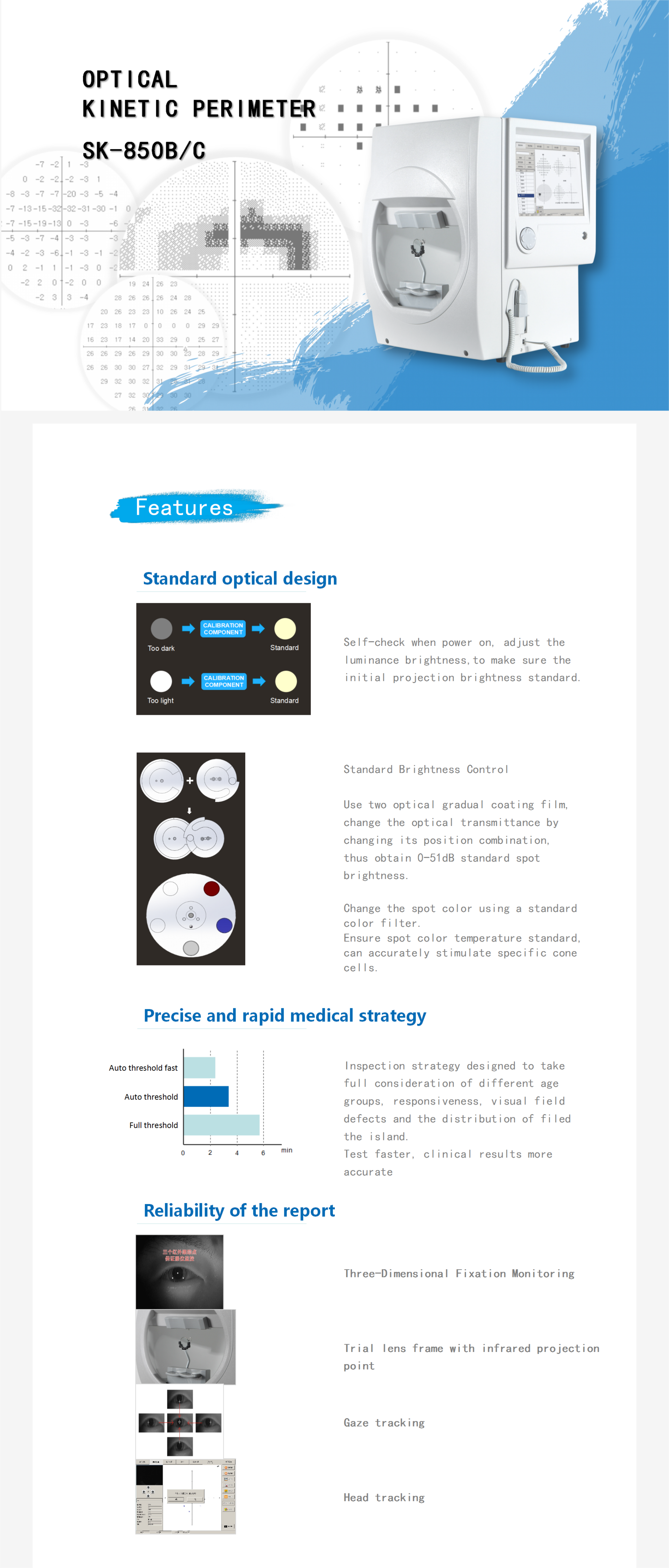 SK-850B/C Optik Kinetik Perimetre – I-Tek Medikal Sistemler